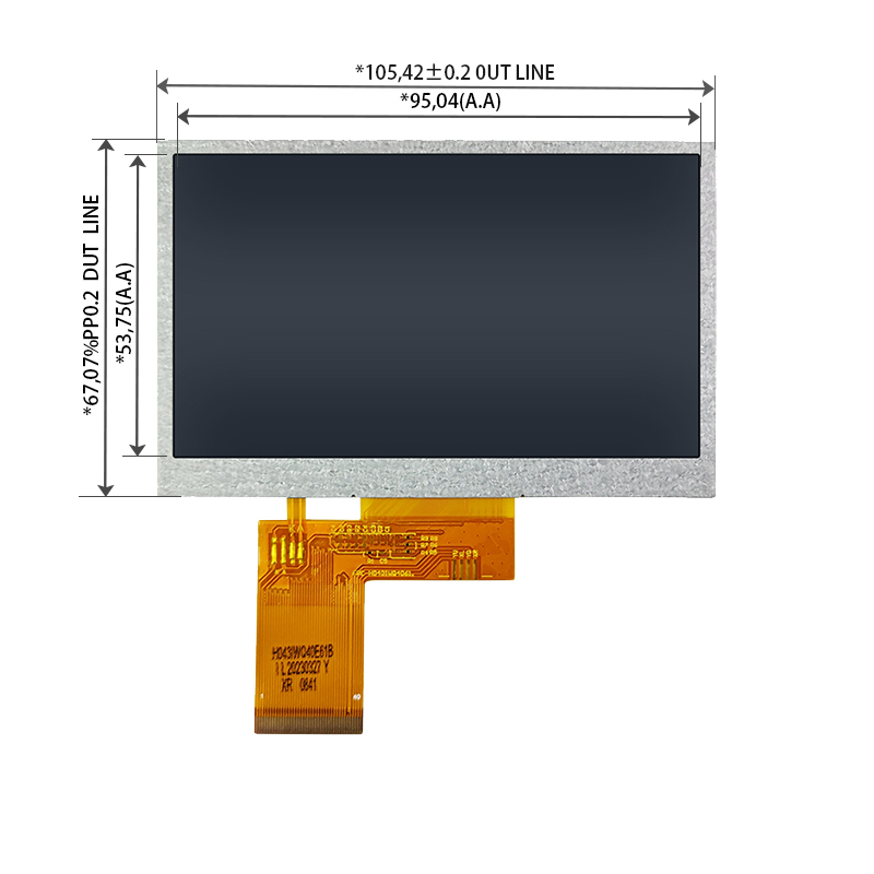 4.3-inch display 480×272 RGB interface wide temperature LCD screen TFT ...